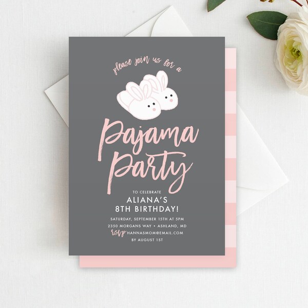 Pajama Party Invite - Etsy