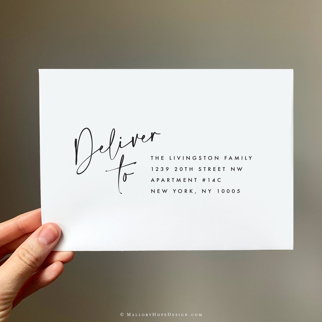 Printable Envelope Template, Editable Envelope, DIY Envelope Template ...