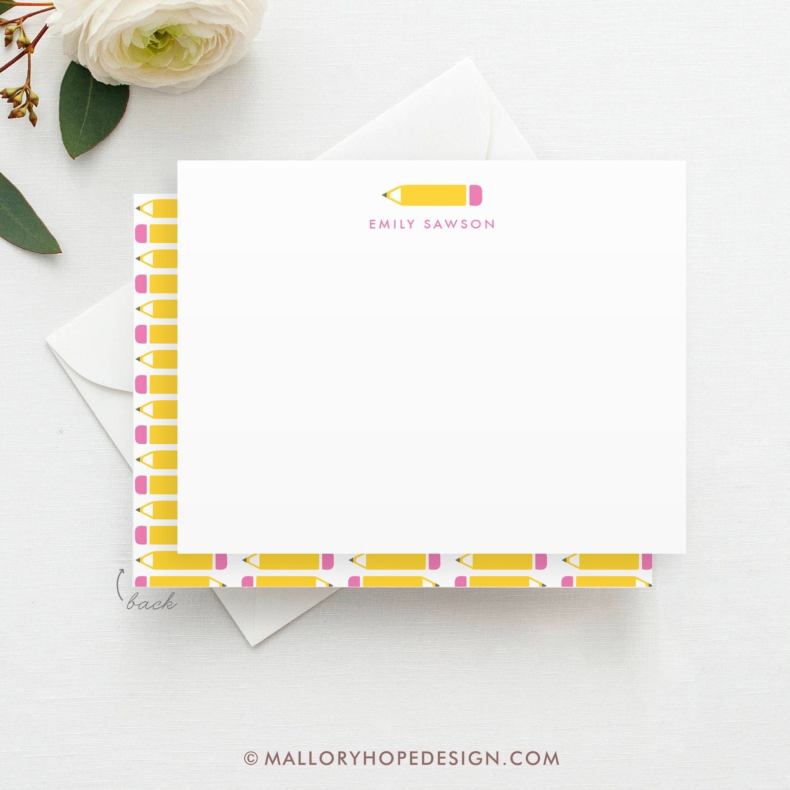 Teacher Stationery Template Teacher Pencil Digital Files - Etsy