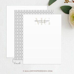 Initials Printed Business Card Minimal Business Card Chic - Etsy