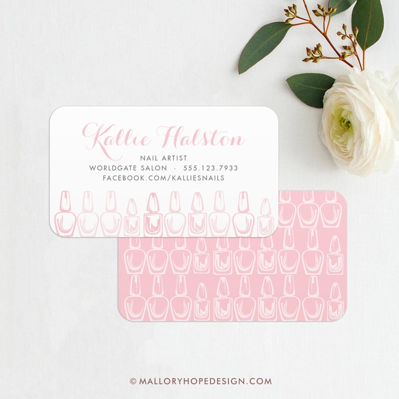 Manicurist Business Card Nail Technician Business Card Nail - Etsy