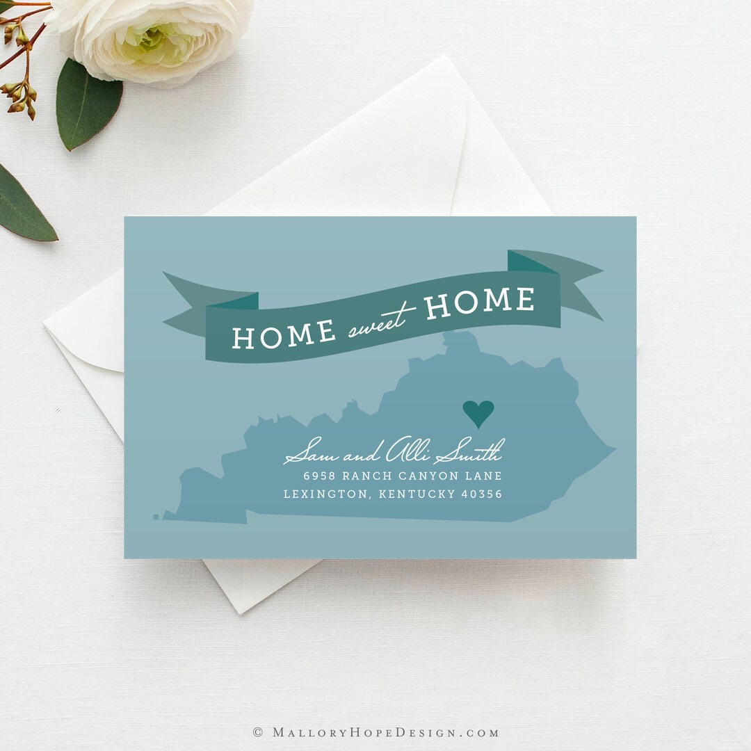 State Moving Announcement Postcard, Magnet, Flat Card, New Home Magnet ...