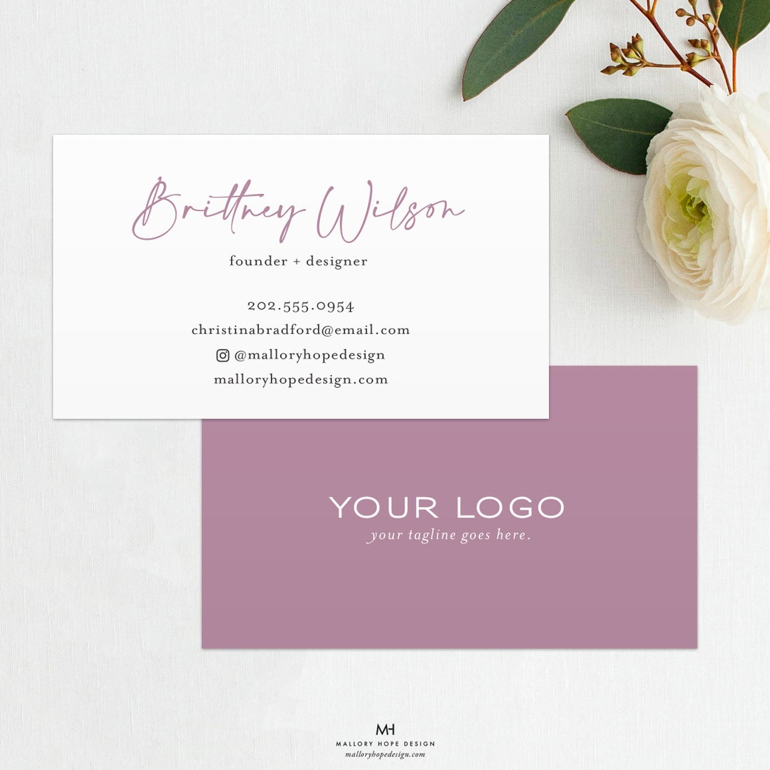 Printed Small Business Card, Minimal Business Card, Designer Business ...