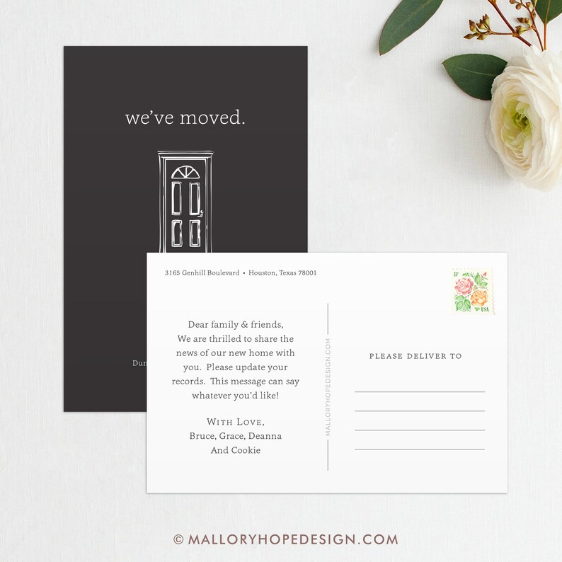 Front Door Moving Announcement Moving Postcard Magnet Flat - Etsy