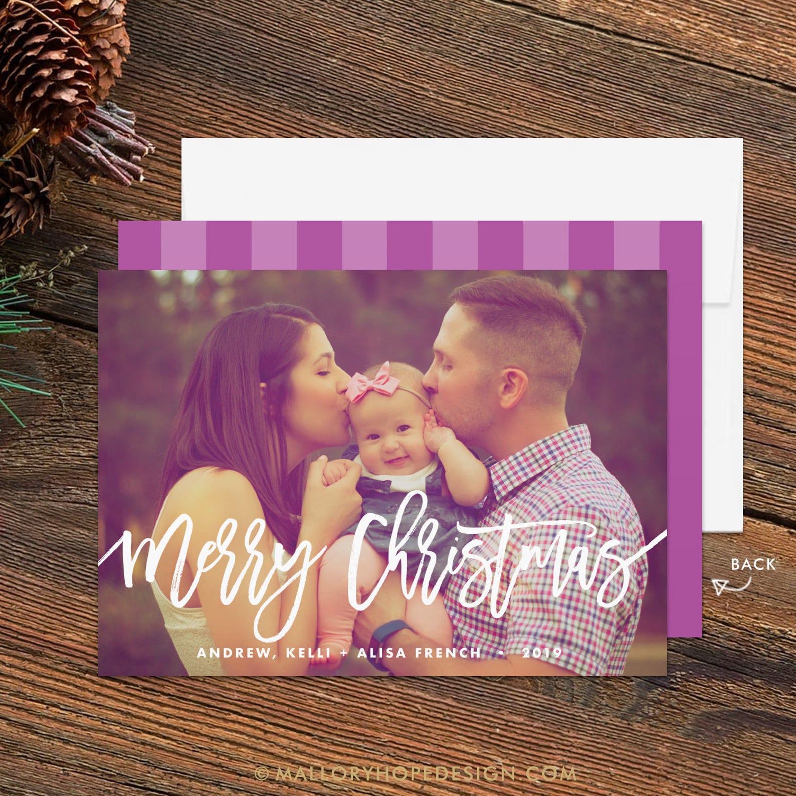 Handwritten Photo Holiday Card Photo Christmas Cards - Etsy