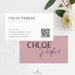 Signature Script Business Card, Calling Card, Mommy Card, Contact Card ...