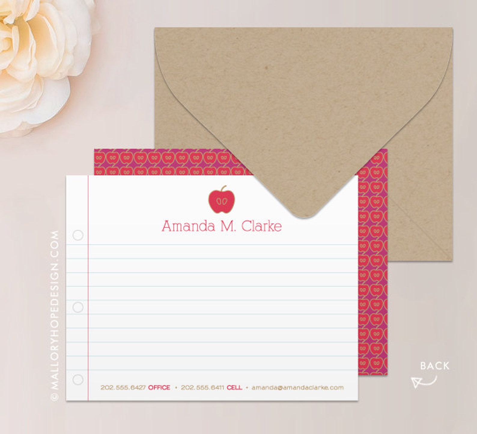 Teacher Stationery Template Digital Files Teacher Thank You | Etsy