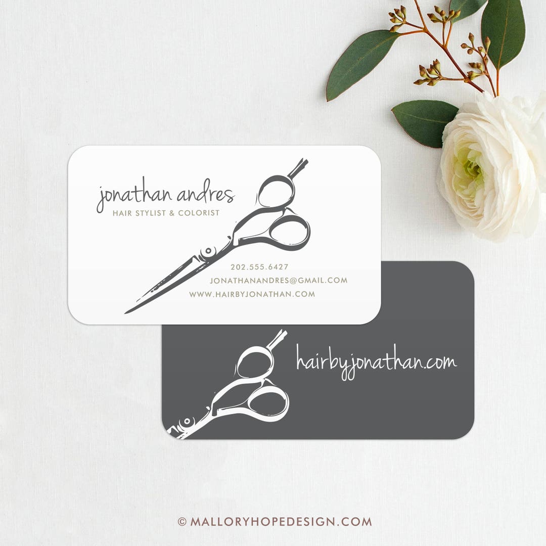 Shears Business Card, Hair Stylist Calling Card, Contact Card, Hair ...