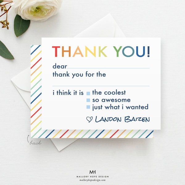 Rainbow Thank You - Etsy