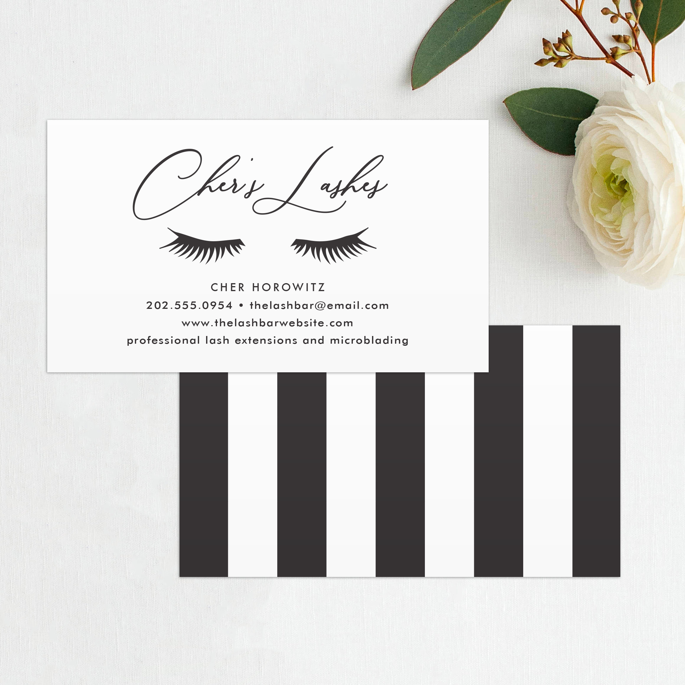 Lash Business Card Lash Salon Calling Card Lash Extensions - Etsy