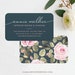 Handwriting Simplicity Floral Business Card Calling Card - Etsy