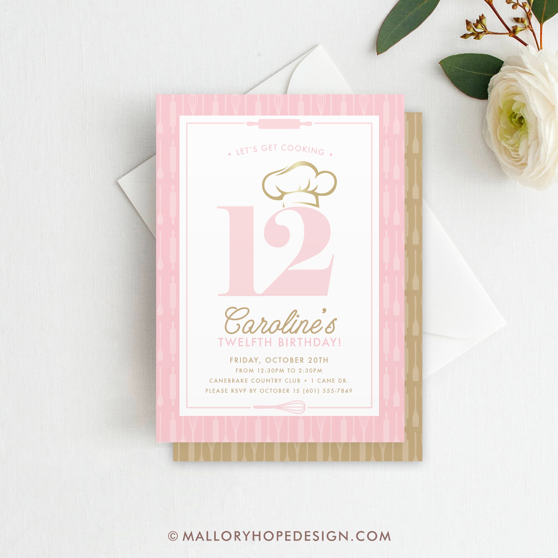 Cooking Party Birthday Invitation Template Baking Invite - Etsy Canada