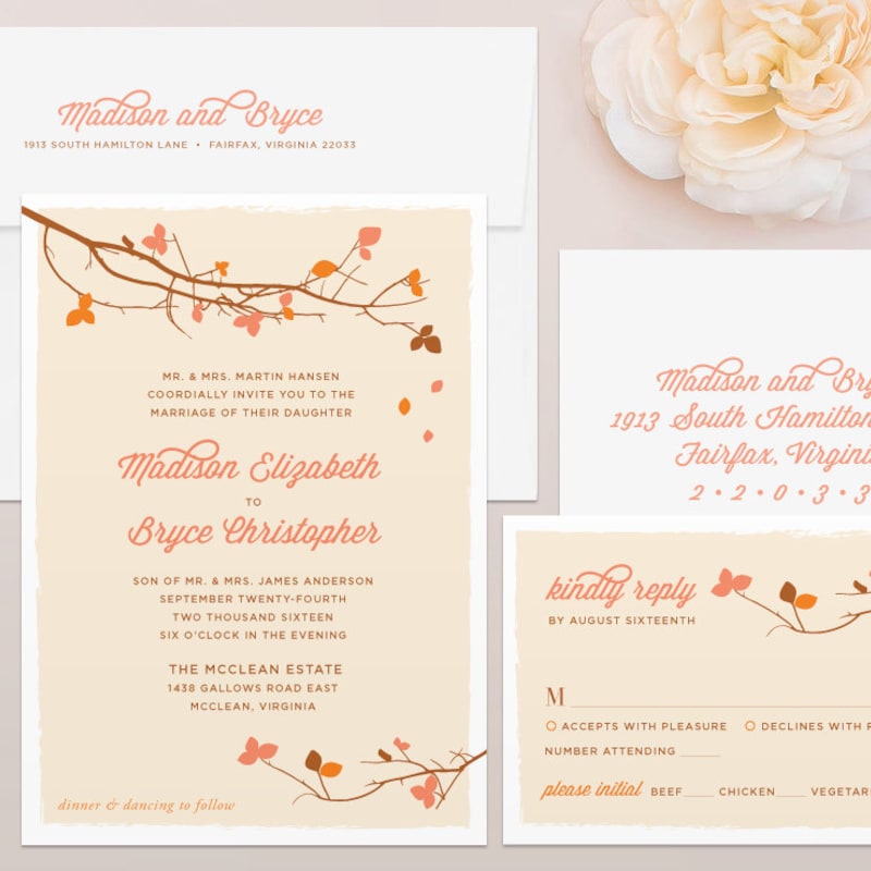 Wedding Invitation Autumn - Etsy