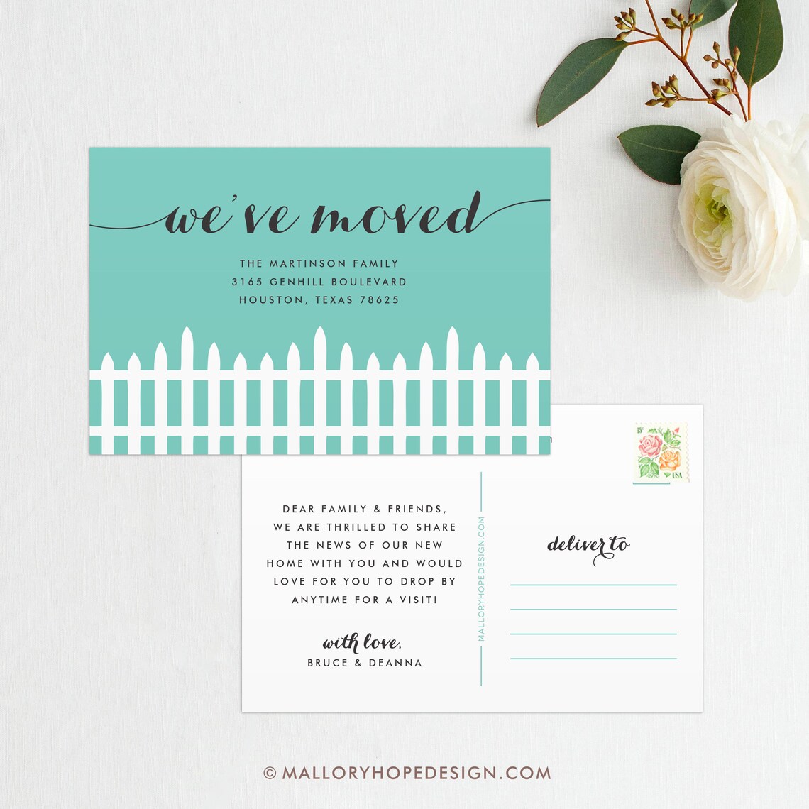 Fence Moving Announcement Postcard Magnet Flat Card New - Etsy