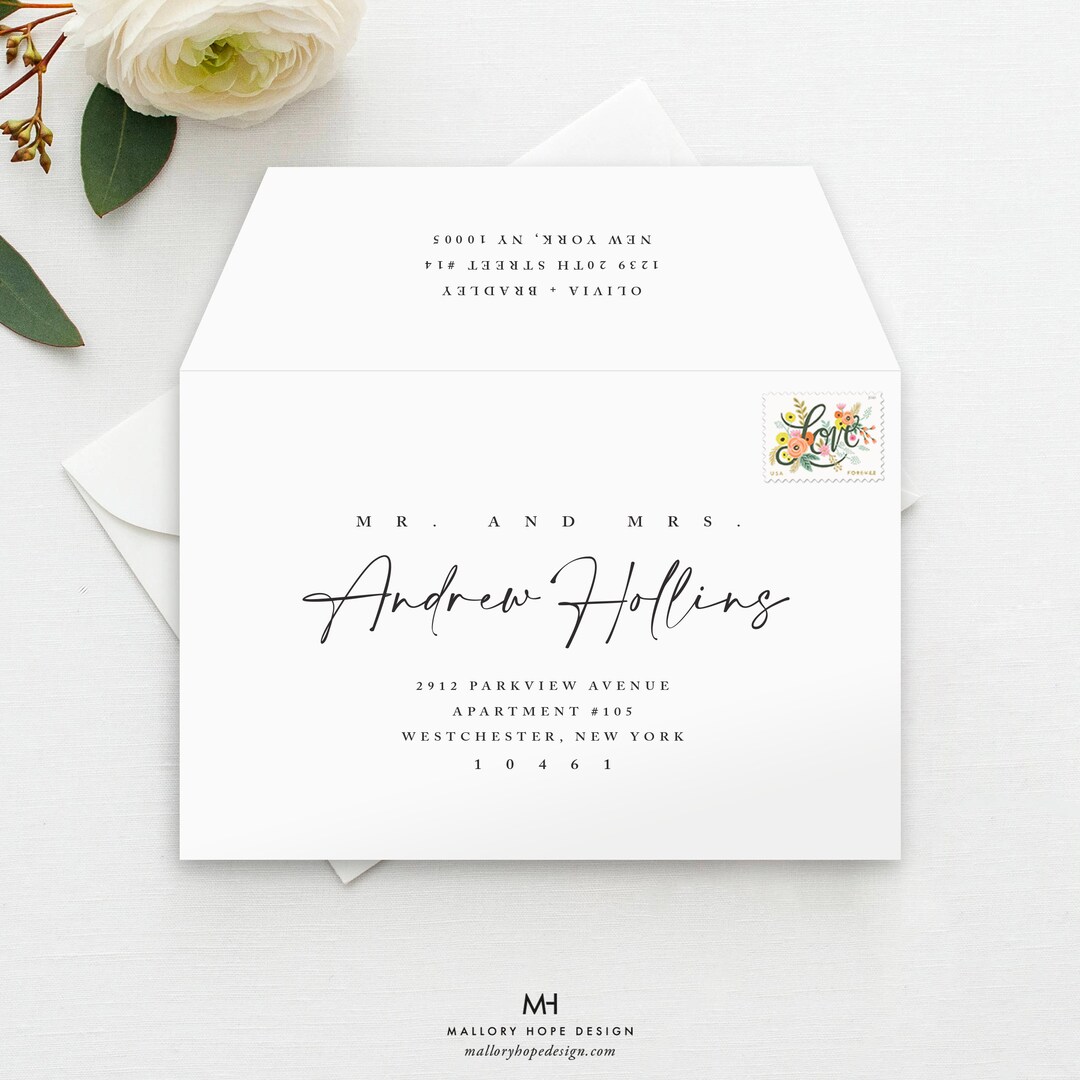 Plantilla de sobre imprimible, sobre editable, plantilla de sobre de ...