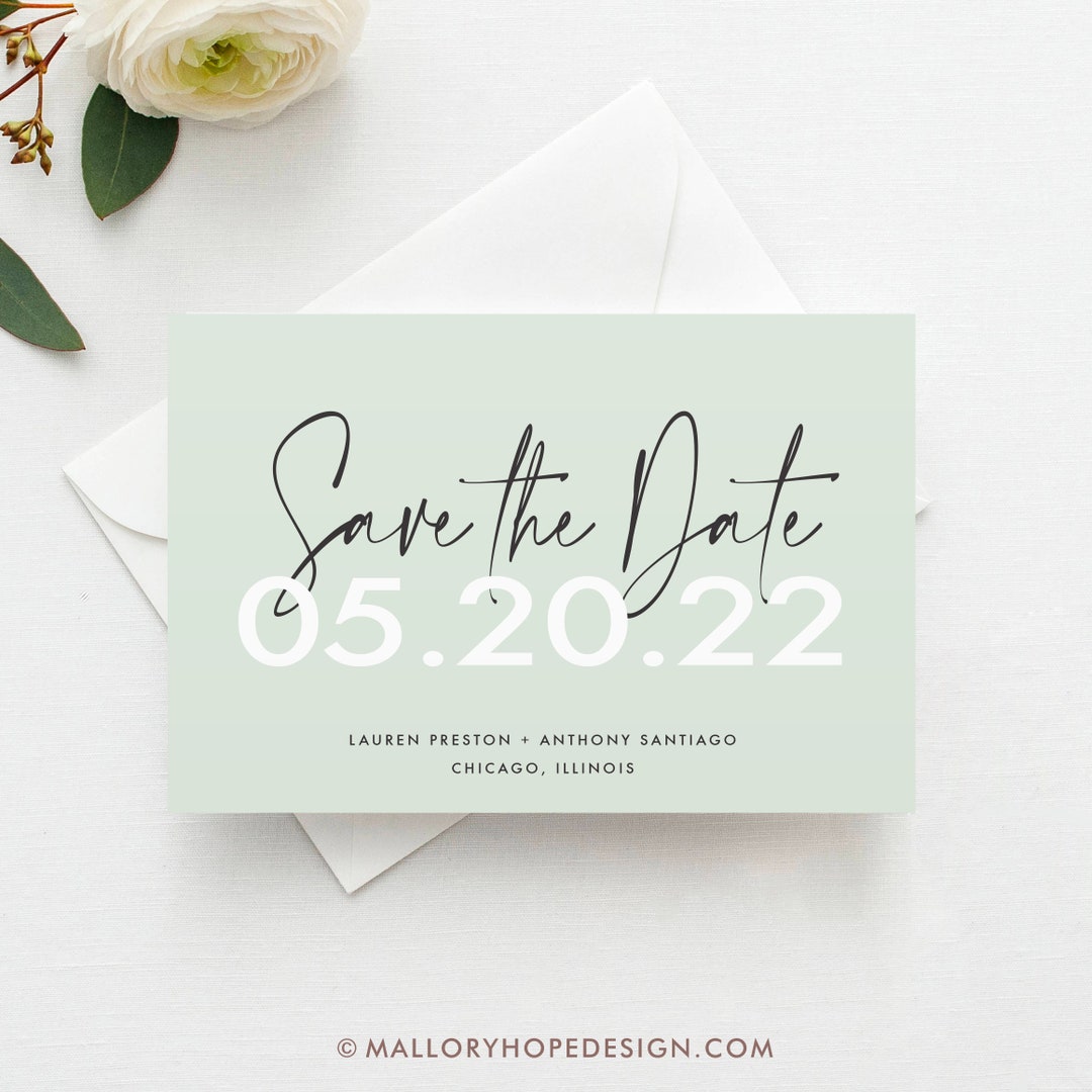 Marker Save the Date Cards, Save the Date Magnet, Postponement Postcard ...