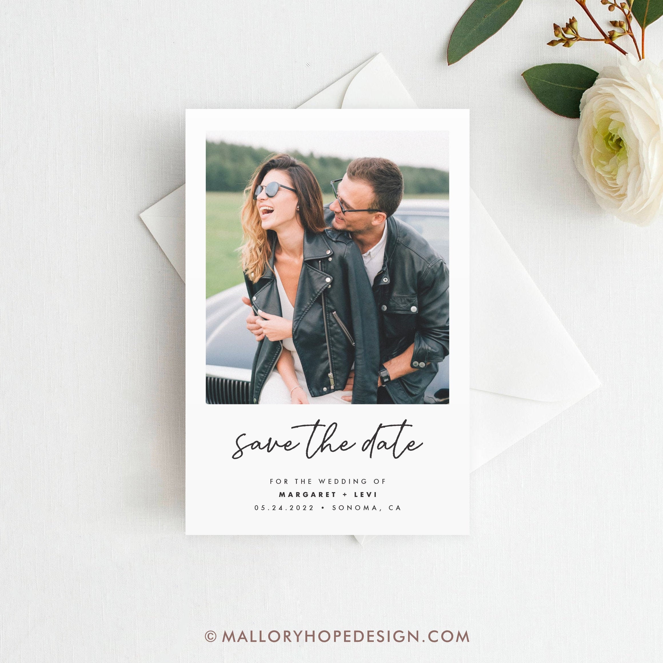 Polaroid Save The Date Template DIY Save The Date With Etsy