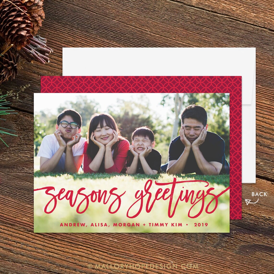 Handwritten Photo Holiday Card Photo Christmas Cards - Etsy