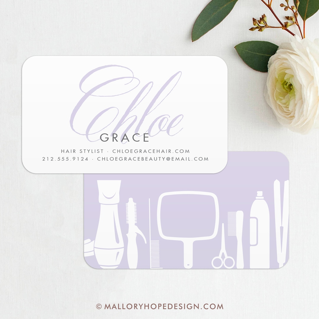 Grace Hair Stylist Business Card Hair Stylist Calling Card,, Hair ...