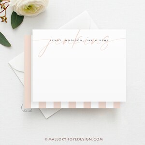 Personalized Note Cards Template, Custom Stationery, Family Stationery ...