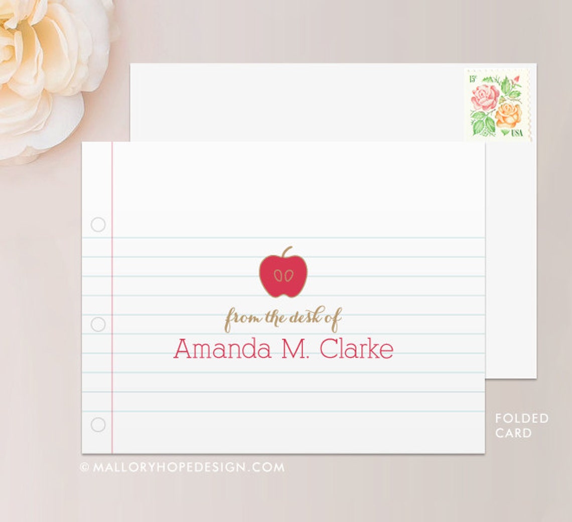 Teacher Stationery Set Educator Stationery Teacher Note | Etsy