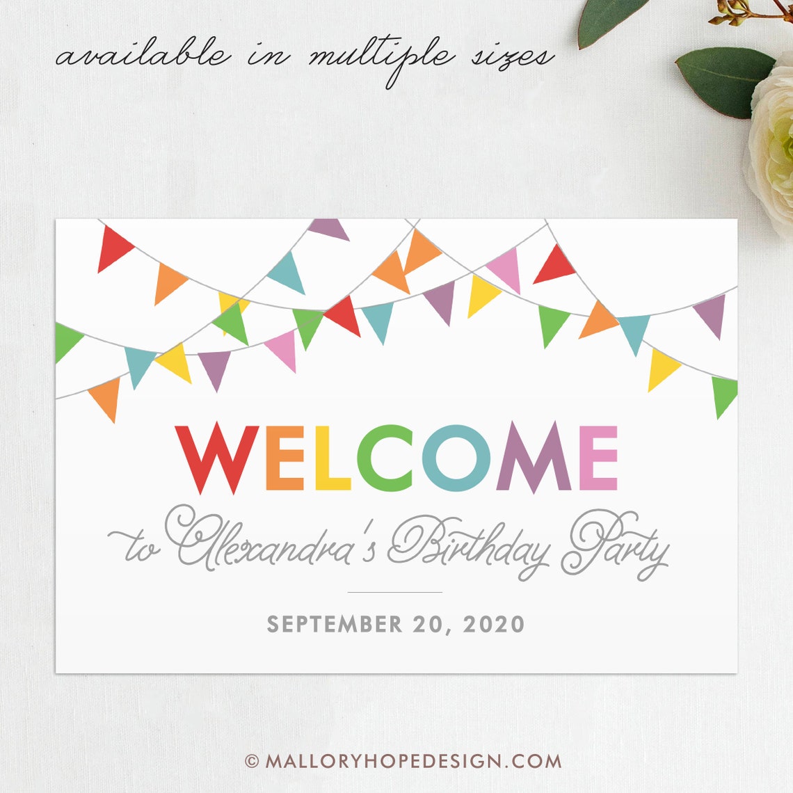 Banner Welcome Sign Rainbow Banner Welcome Sign Rainbow - Etsy