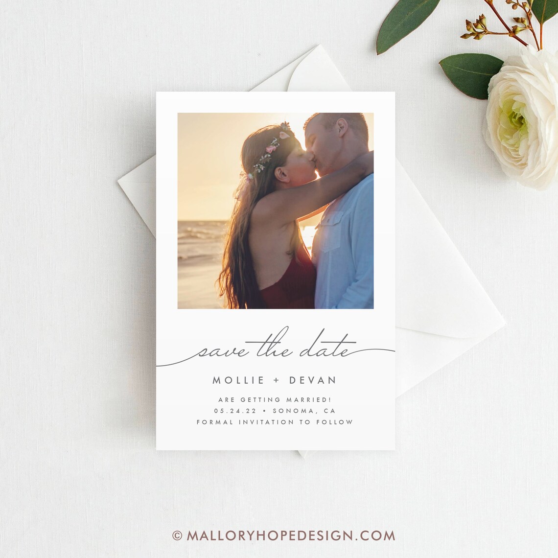 Photo Save the Date Template: Handwriting Simplicity (digital Files) - Etsy