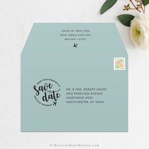 Printable Save the Date Envelope Addressing Template, Destination ...