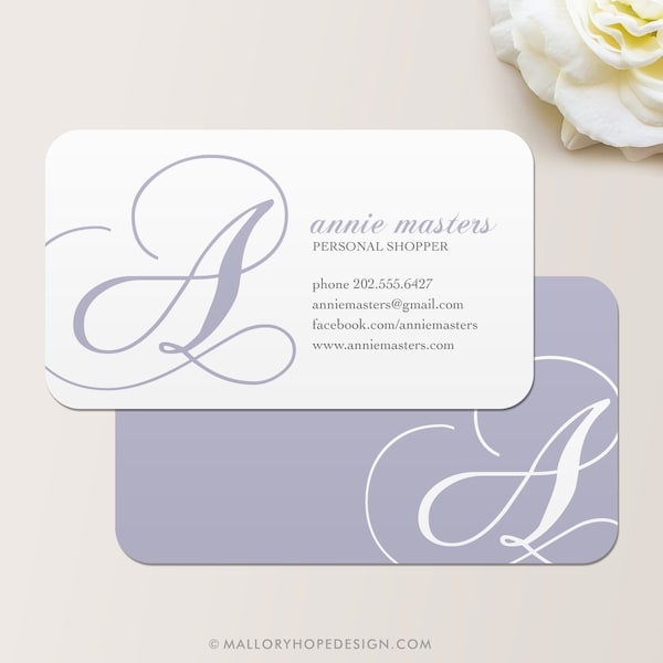 Initial Business Cards - Etsy