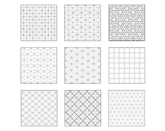 Geometric Squares Patterns Printable-blank Patented Square Coloring ...