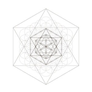 Energy Healing Frequencies Print-hexagon Sacred Geometry Symbols-flower ...