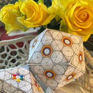 Icosahedron 3D Papercraft Template Pdf-platonic Solids-printable Model ...