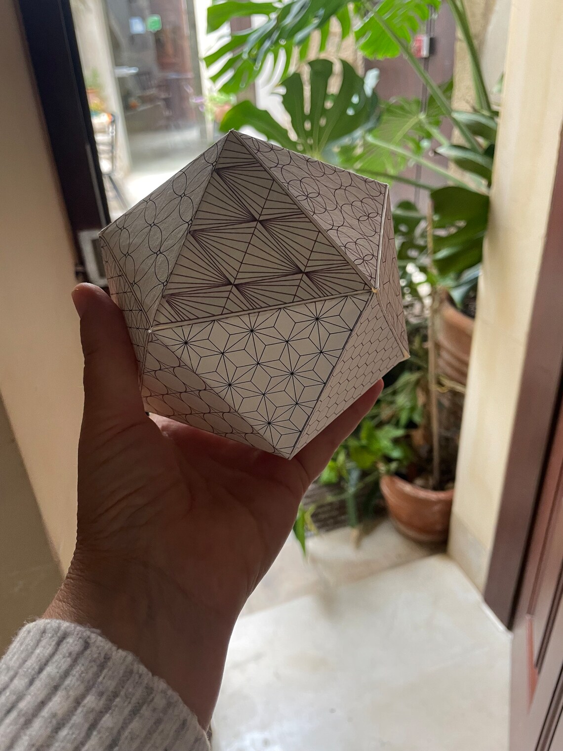Icosahedron 3D Papercraft Template-home Décor Ideas-platonic Solids ...
