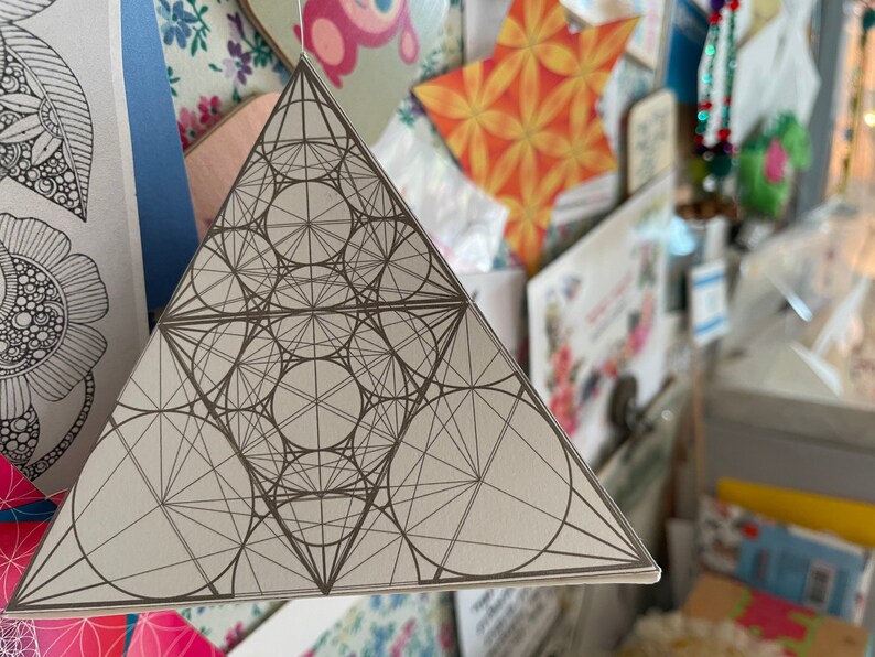 Tetrahedron 3D Papercraft Template Pdf-platonic Solids-ornament ...