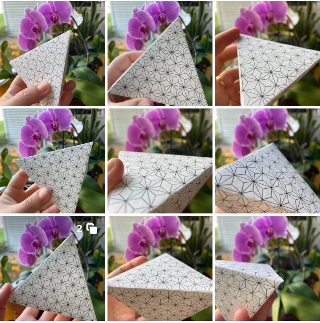 Tetrahedron Platonic Solids Paper Craft 3D Model-diy Template-stars ...