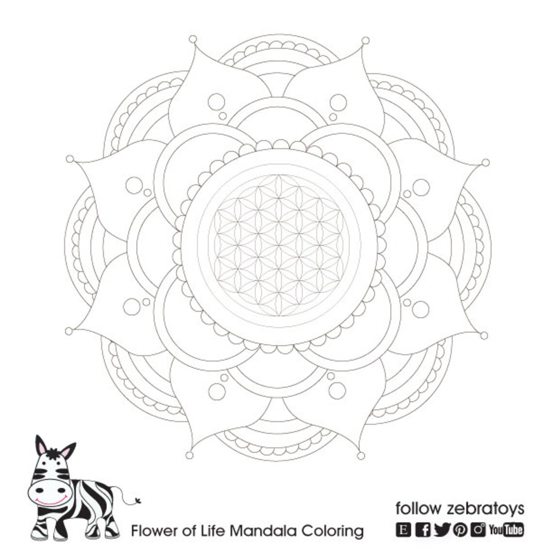 Flower of Life Coloring Book_sacred Geometry Mandalas-spiritual ...