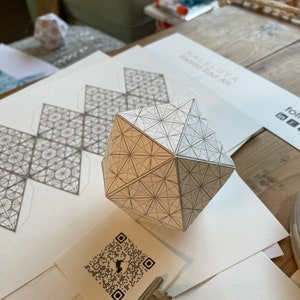 Icosahedron 3D Papercraft Template Pdf-platonic Solids-printable ...
