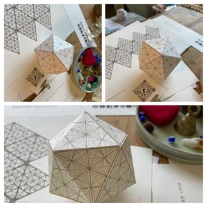 Icosahedron 3D Papercraft Template Pdf-platonic Solids-printable ...