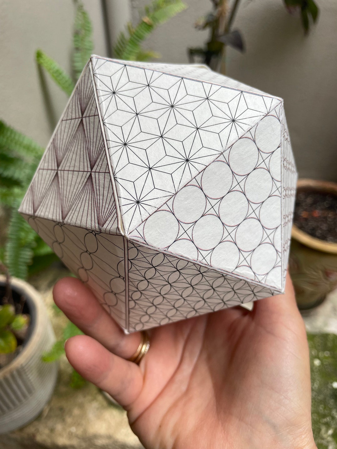 Icosahedron 3D Papercraft Template-home Décor Ideas-platonic Solids ...