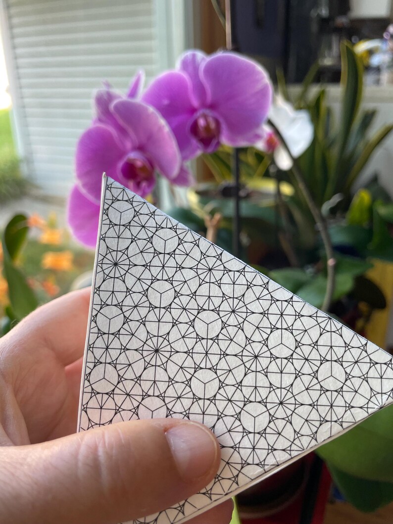 Tetrahedron Platonic Solids Paper Craft 3D Model-diy Template-décor ...