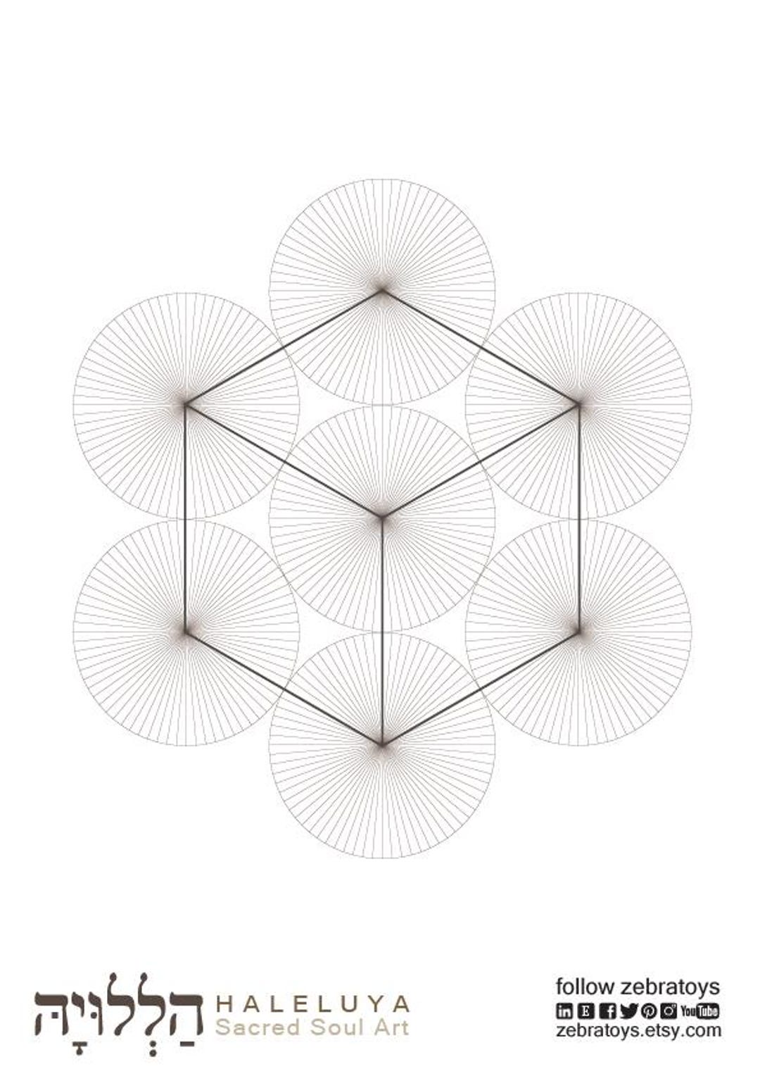 CUBE Hexahedron-platonic Solids-geometric Wall Decor Print-sacred ...