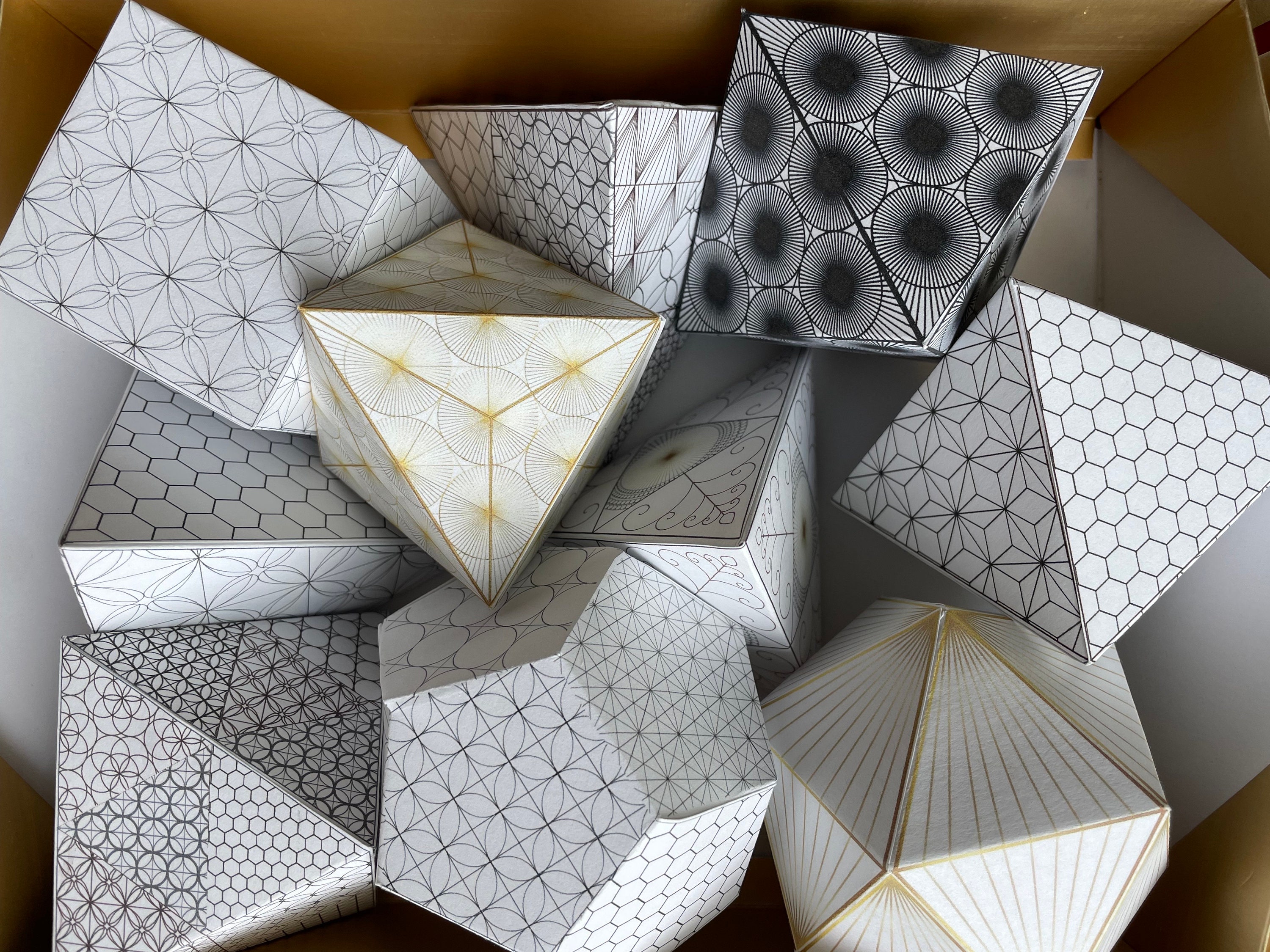 Octahedron 3D Papercraft Template-home Décor Ideas-platonic Solids ...