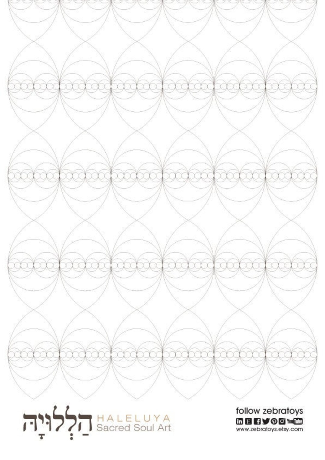 String of Circles Intersection Page-sacred Geometry Symbols-elements ...