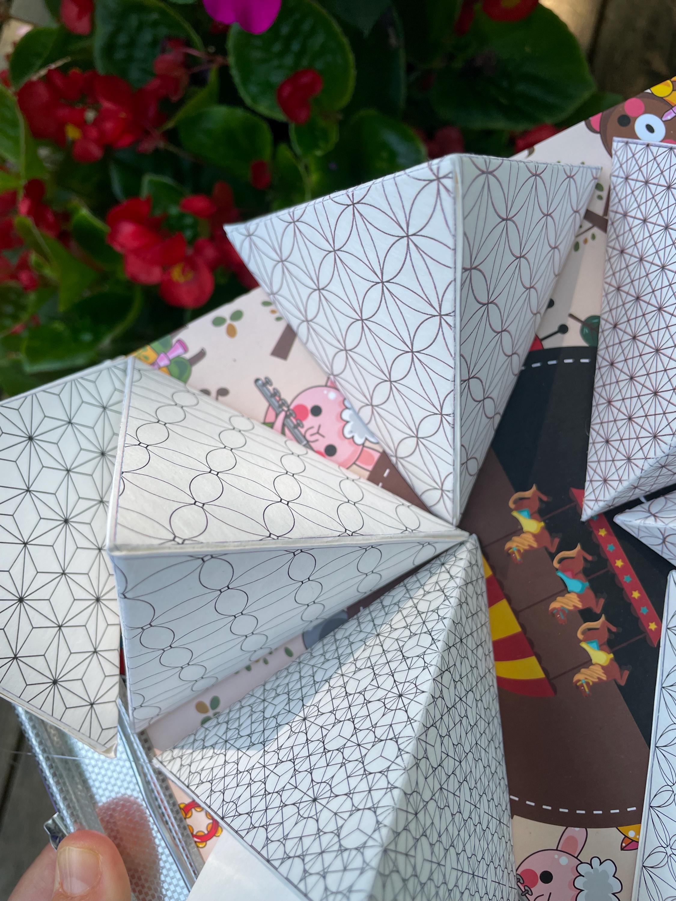 Tetrahedron Paper Craft 3D Template-home Décor Gift Ideas-platonic ...