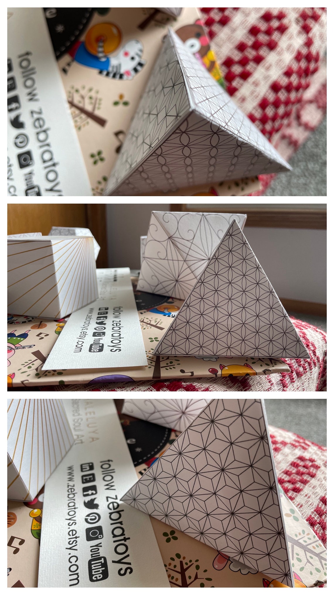 Tetrahedron 3D Model-papercraft Template-home Décor Ideas-platonic ...