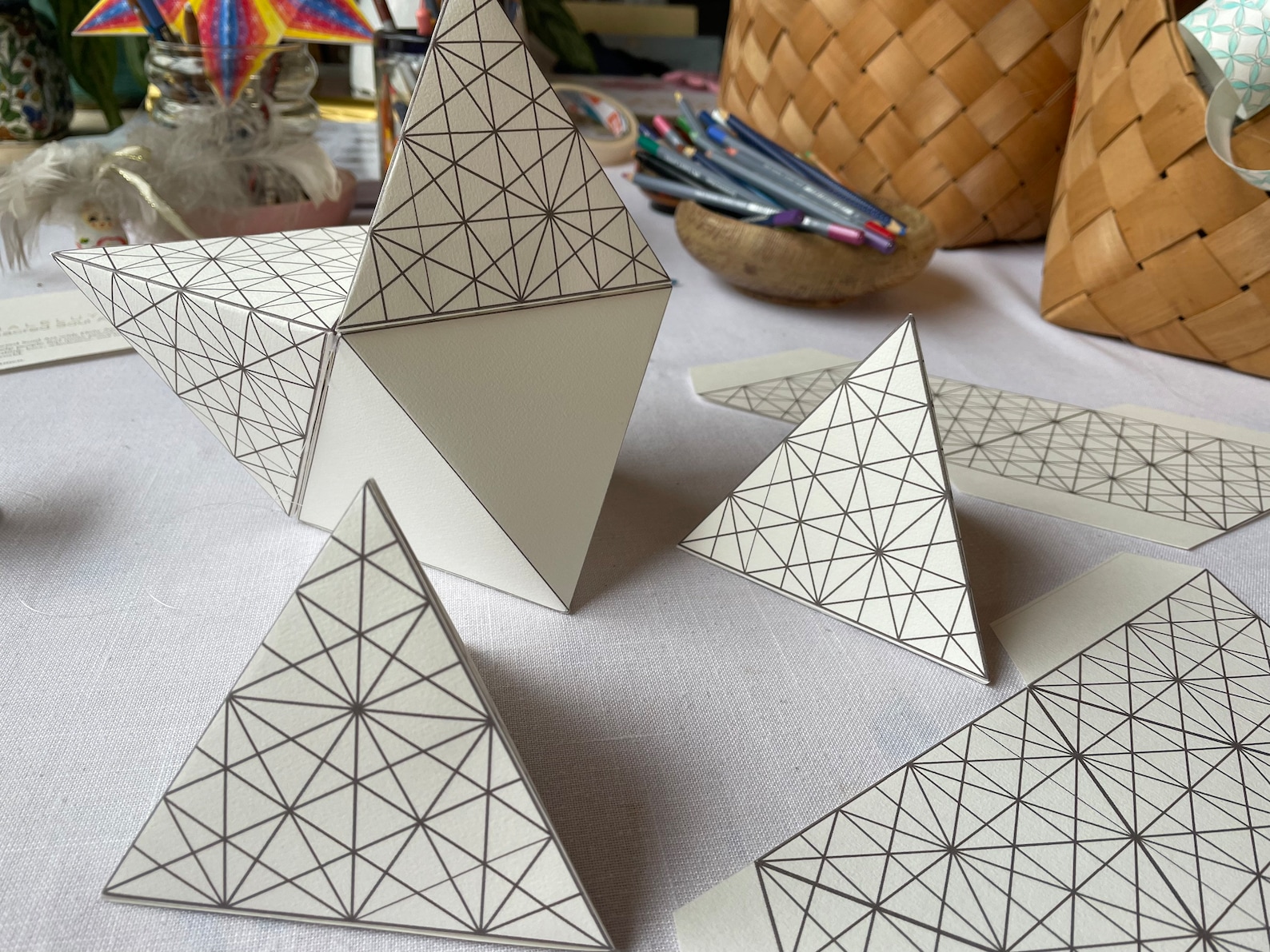 Merkaba 3D Papercraft Merkavah Template-pdf-printable DIY Model ...