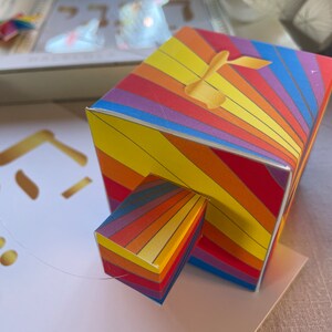 Hanukkah Dreidel Paper Craft Gift Box Template-3d Model-holiday Table ...