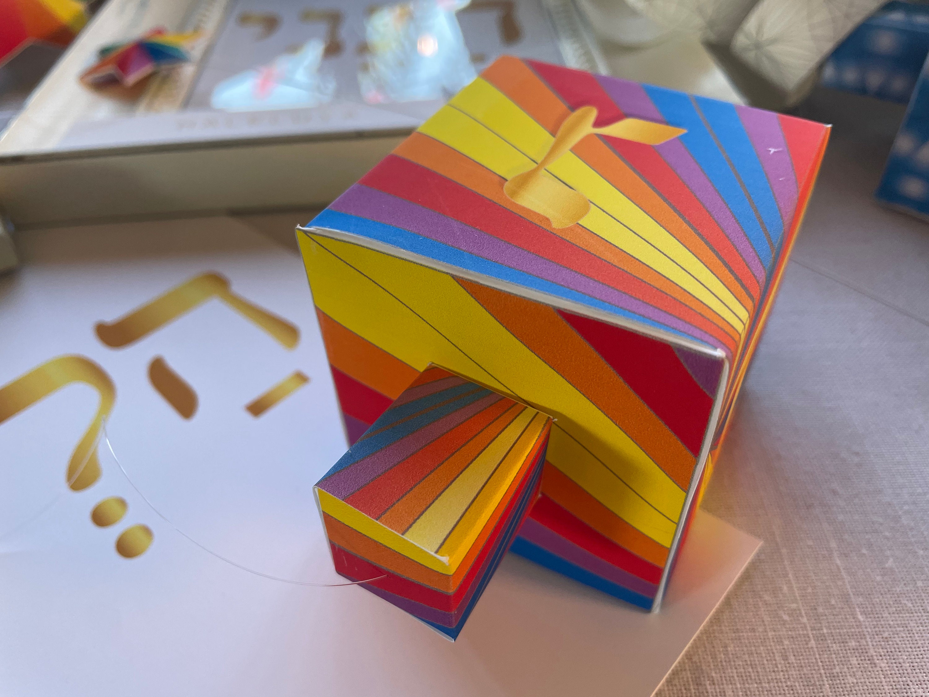 Hanukkah Dreidel Paper Craft Gift Box Template-3d Model-holiday Table ...