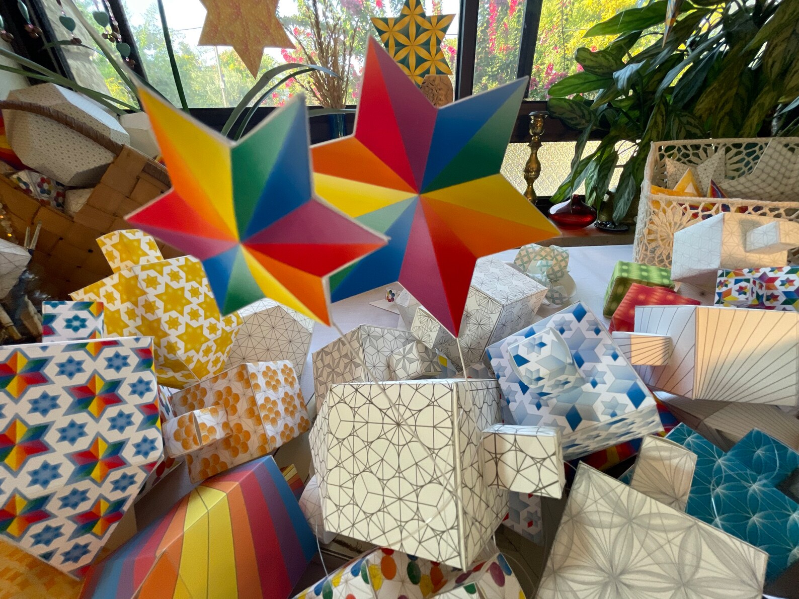 Stars of David Rainbow Set-3d Papercraft-hanukkah - Etsy