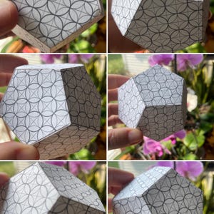 Dodecahedron Paper Craft 3D Template Pdf-platonic Solids-ornament ...